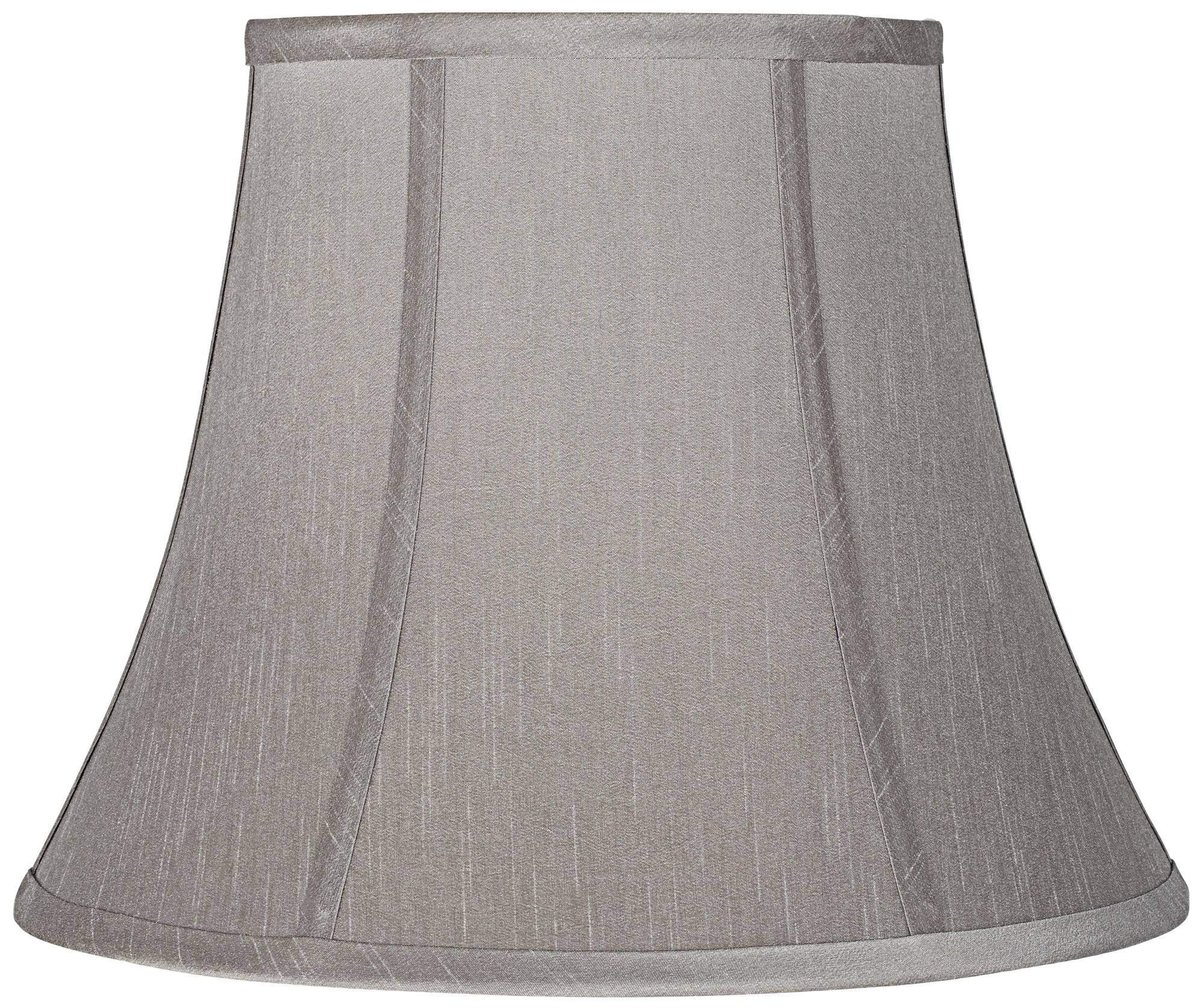 Winston Porter Pewter Medium Bell Lamp Shade 8" Top X 14" Bottom X 11" Slant X 10.5" High ...